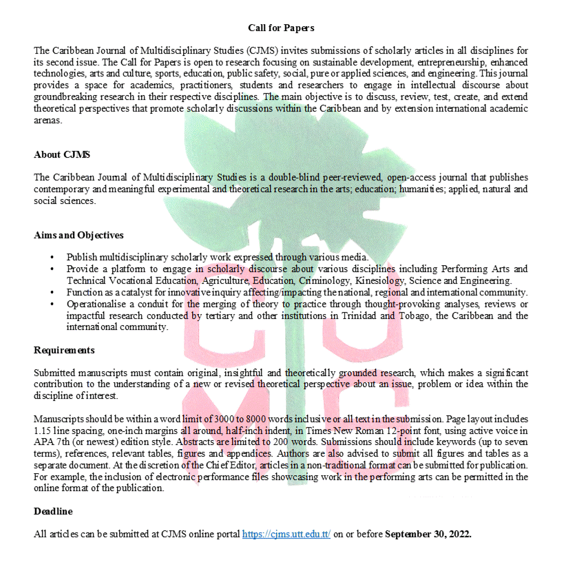 Caribbean Journal of Multidisciplinary Studies